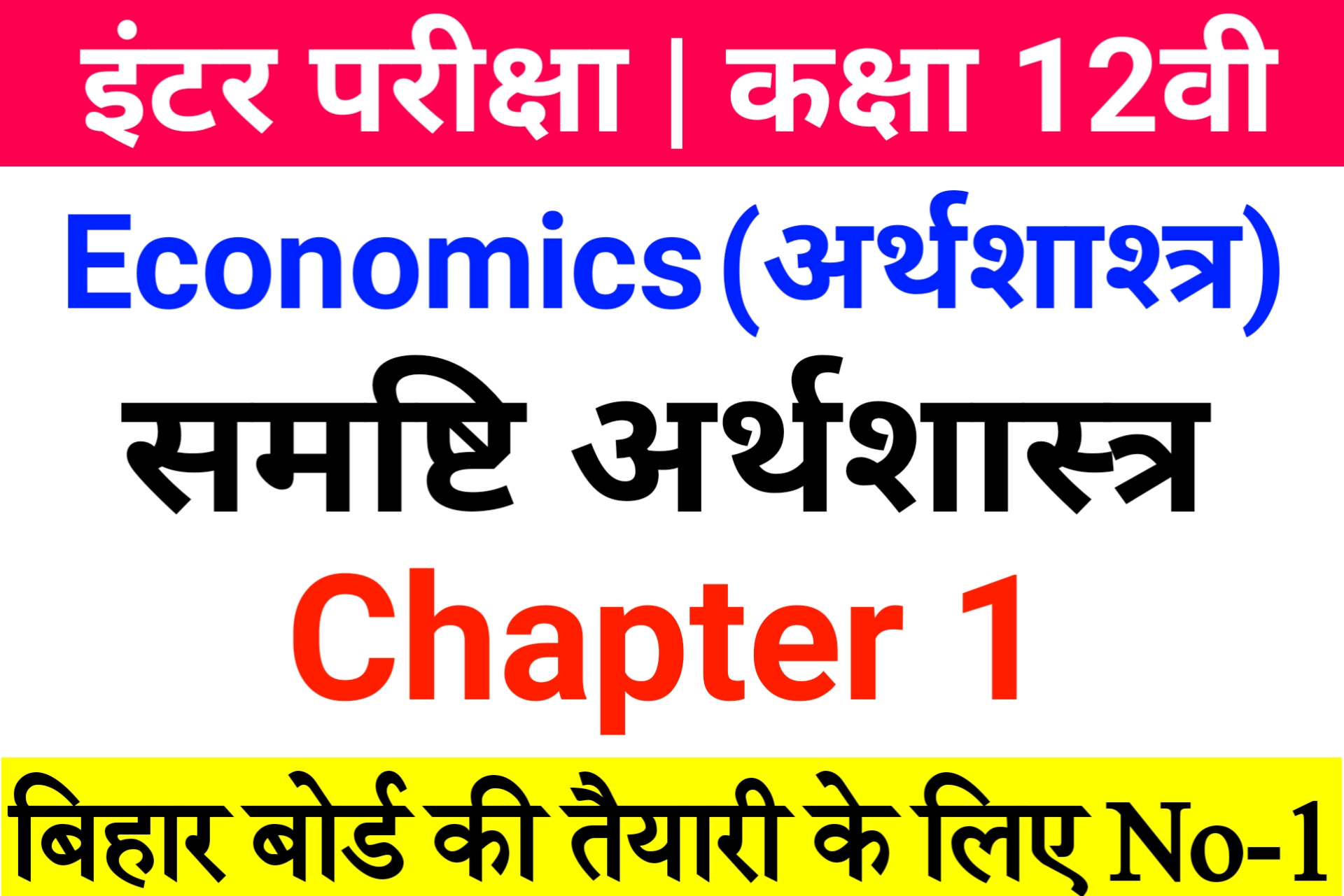Bihar Board Class 12th Economics Chapter 1 Chapter Wise Pdf download