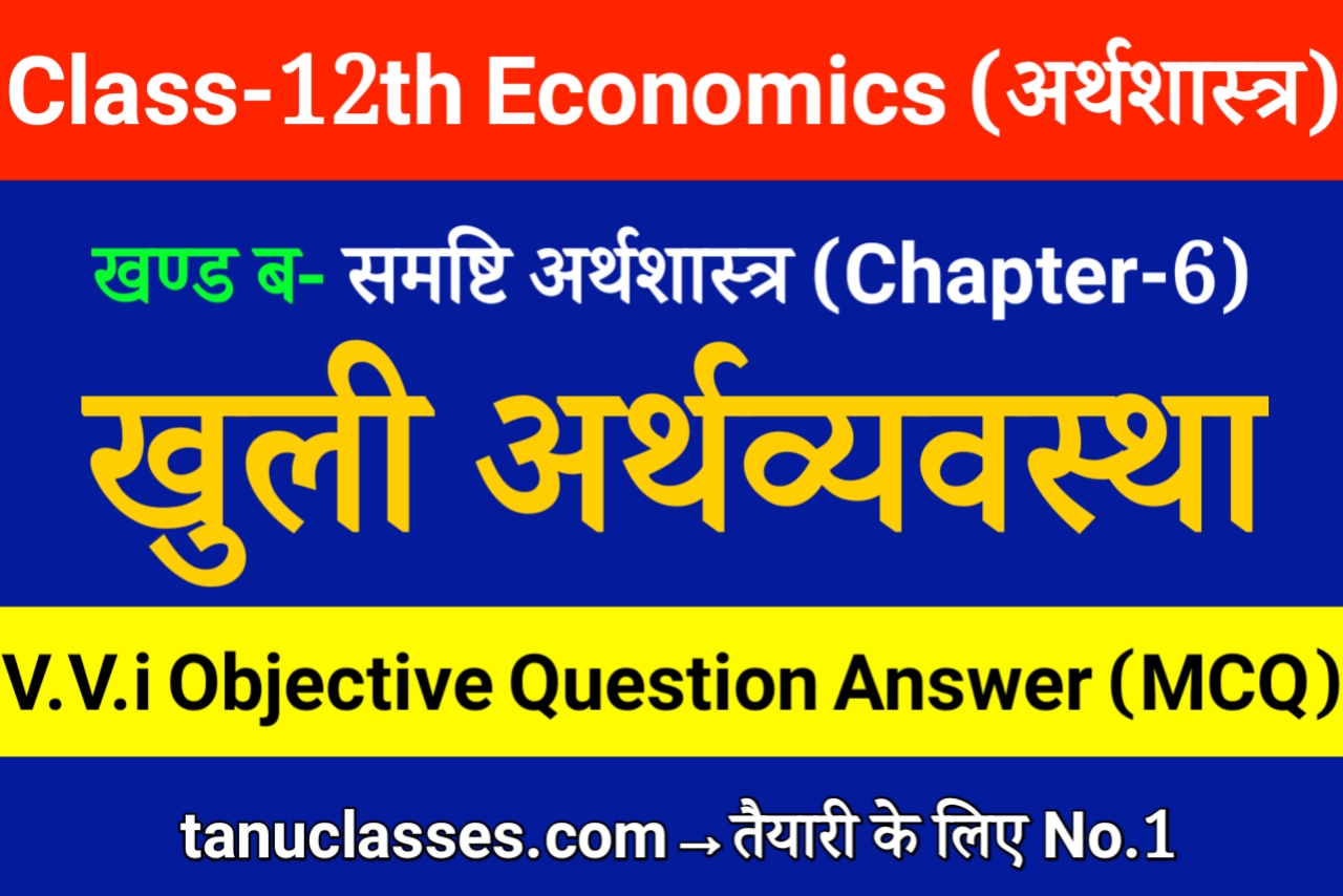 Class 12th Economics Chapter 6 खुली अर्थव्यवस्था objective question